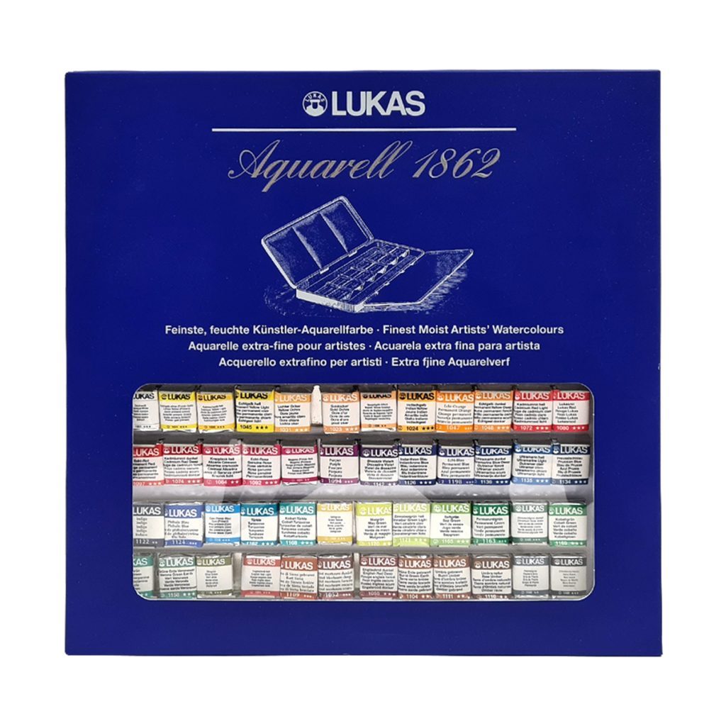 LUKAS 1862 Watercolor Metal Box 48 Half Pan - Lukas